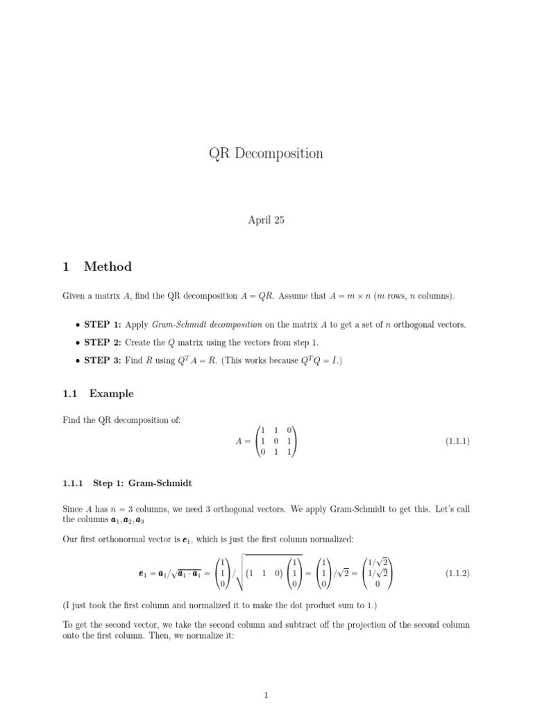 QR_Example | PDF | Algebra | Mathematical Concepts