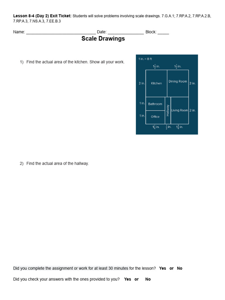 Lesson 8-4 (Day 2) Exit Ticket | PDF