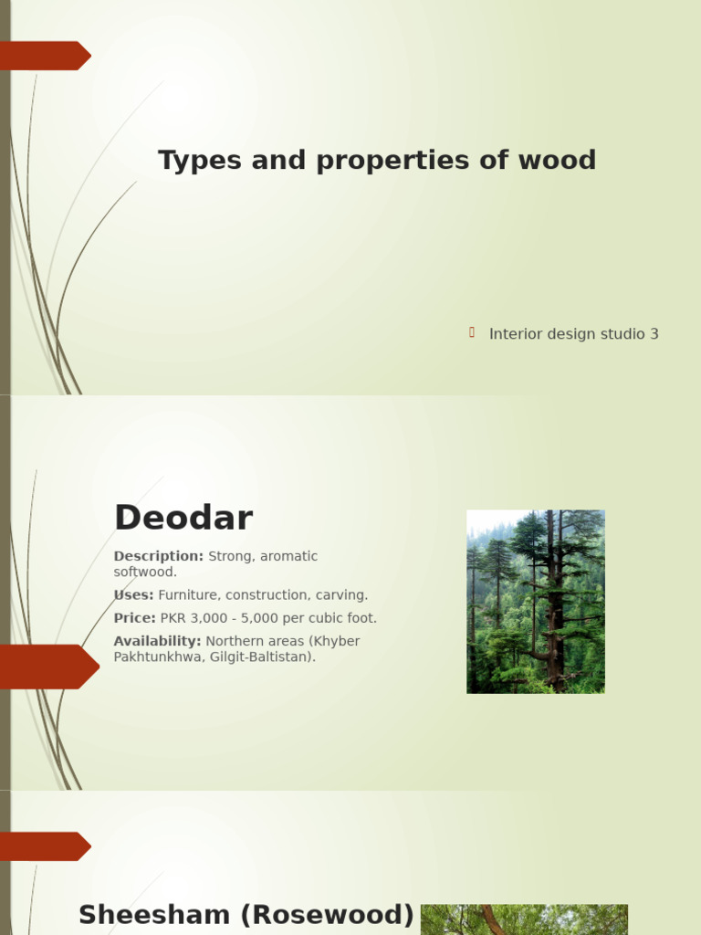Types and Properties of Wood | PDF | Wood | Furniture