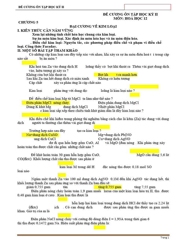 De Cuong Hoa 12 hk2 2 | PDF