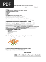Biologjia 8 - Periudha 2 Test Bluprint 2023-2024 | PDF
