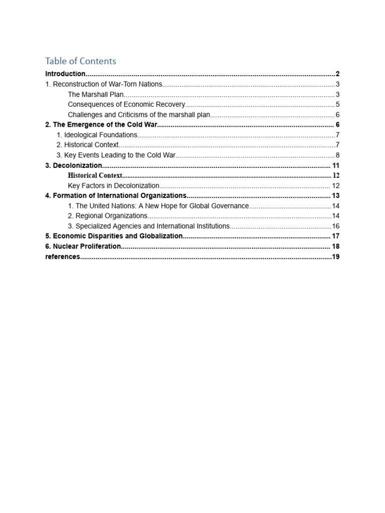 History of USA - Docs | PDF | Cold War | Marshall Plan