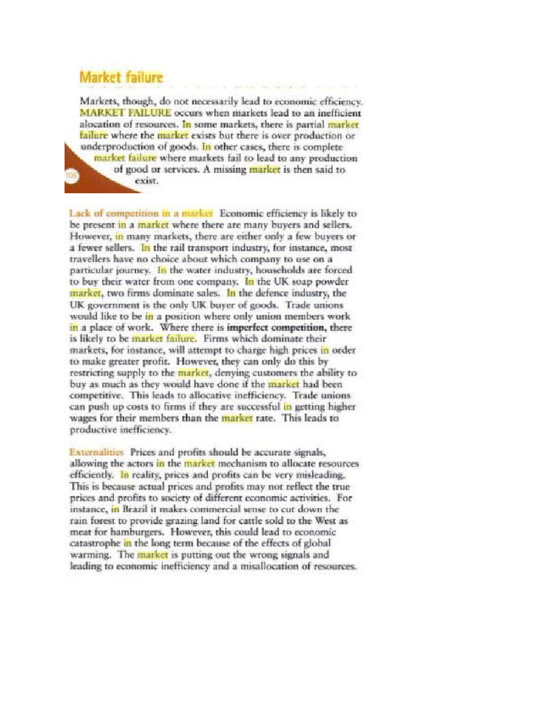 B. Market Failure Notes 2 | PDF