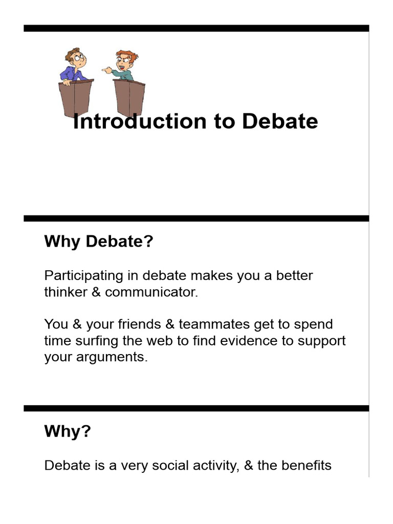 Debate - Google Slides | PDF | Evidence | Human Communication