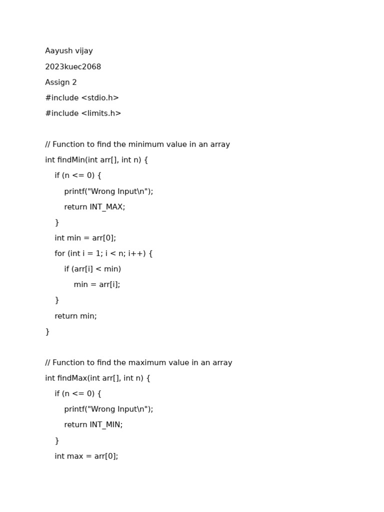 C Array Operations and Sorting Algorithms | PDF | Computer Programming | Algorithms And Data ...