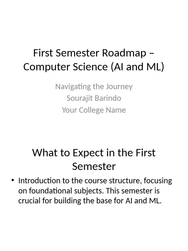 1st Semester Roadmap Sourajit | PDF