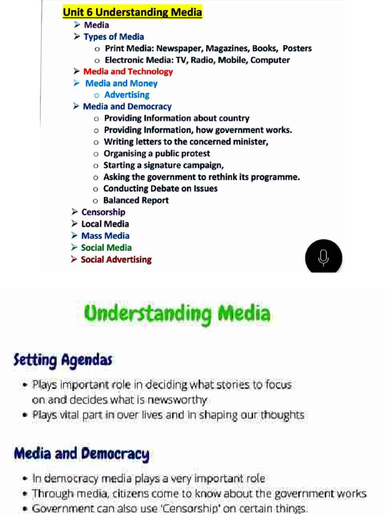 Grade 7 Civics 6 Understanding Media Mindmaps | PDF
