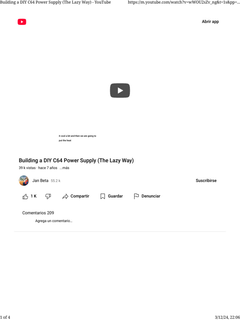 Building A DIY C64 Power Supply (The Lazy Way) - YouTube | PDF | Office Equipment | Computing