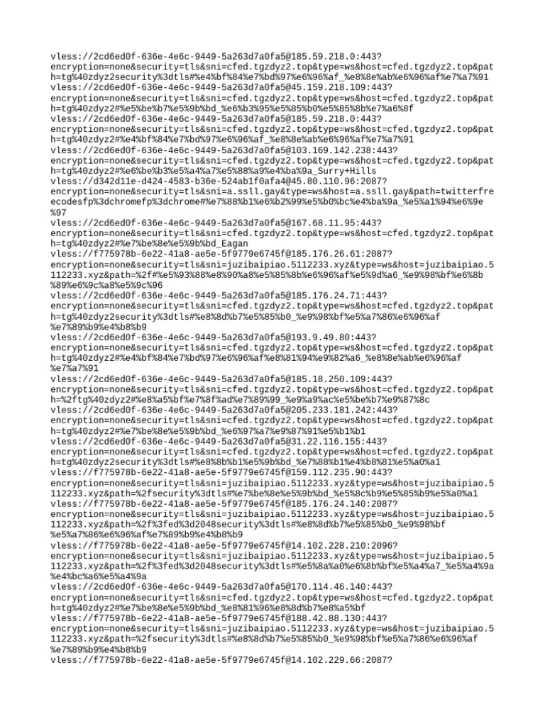 VLESS Protocol Connection Links | PDF | Chess Theory | Chess