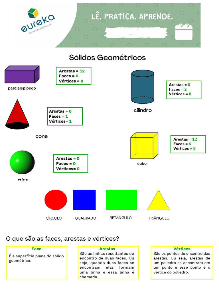Ficha Formativa Solidos Geometricos 3oano | PDF