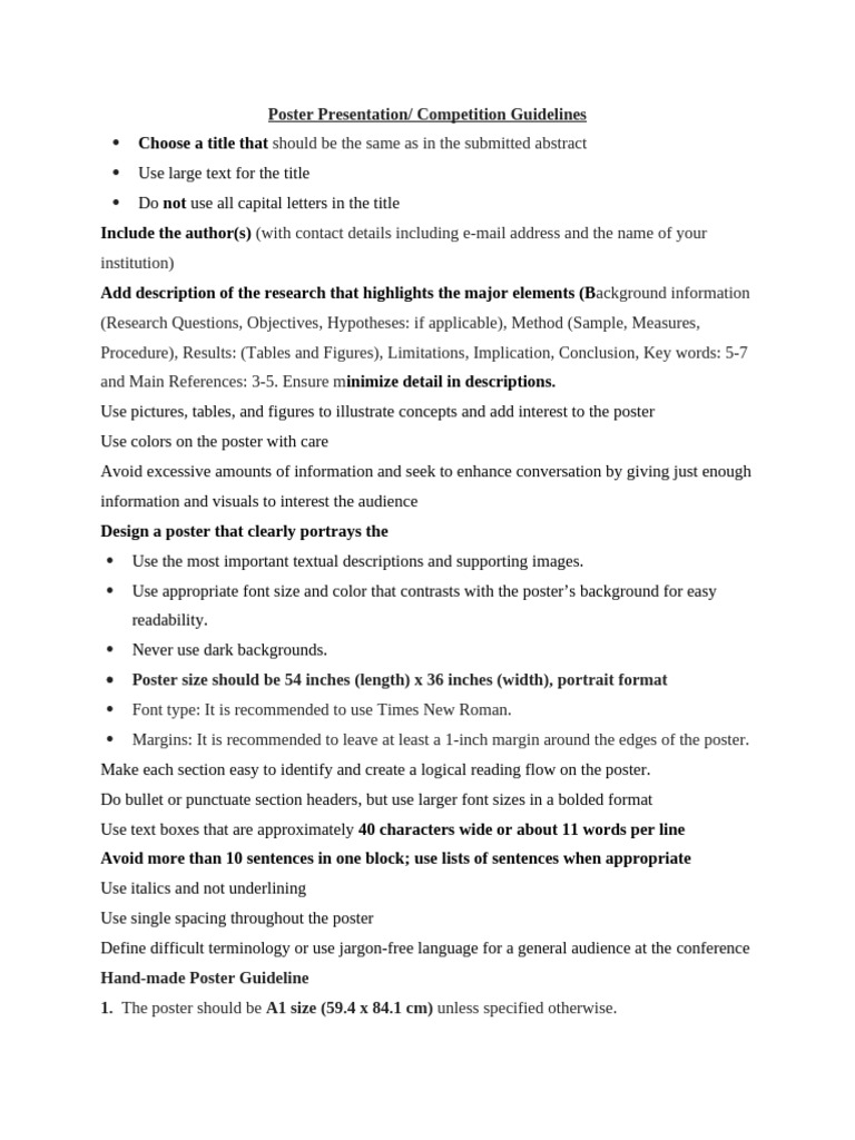 Poster Presentation Guidelines | PDF | Typefaces | Poster
