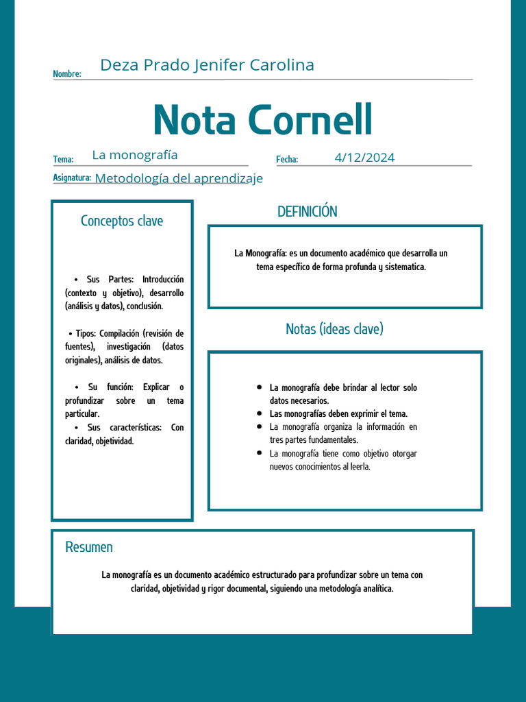 Método Cornell | PDF