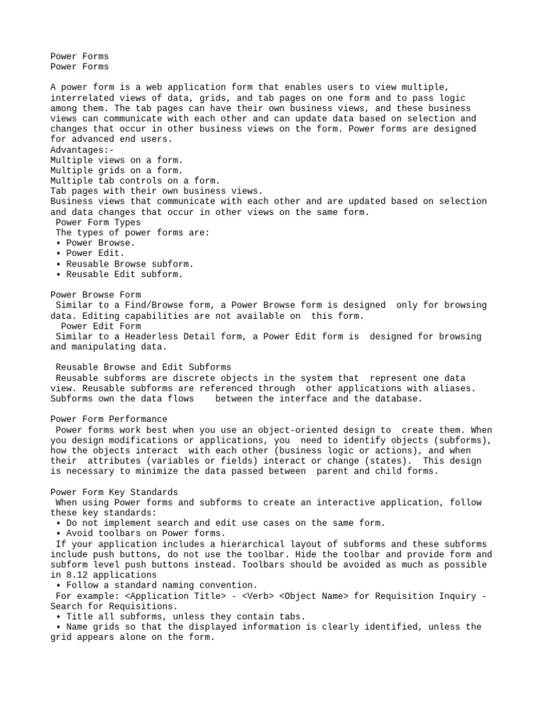 Power Forms | PDF | Object (Computer Science) | Databases