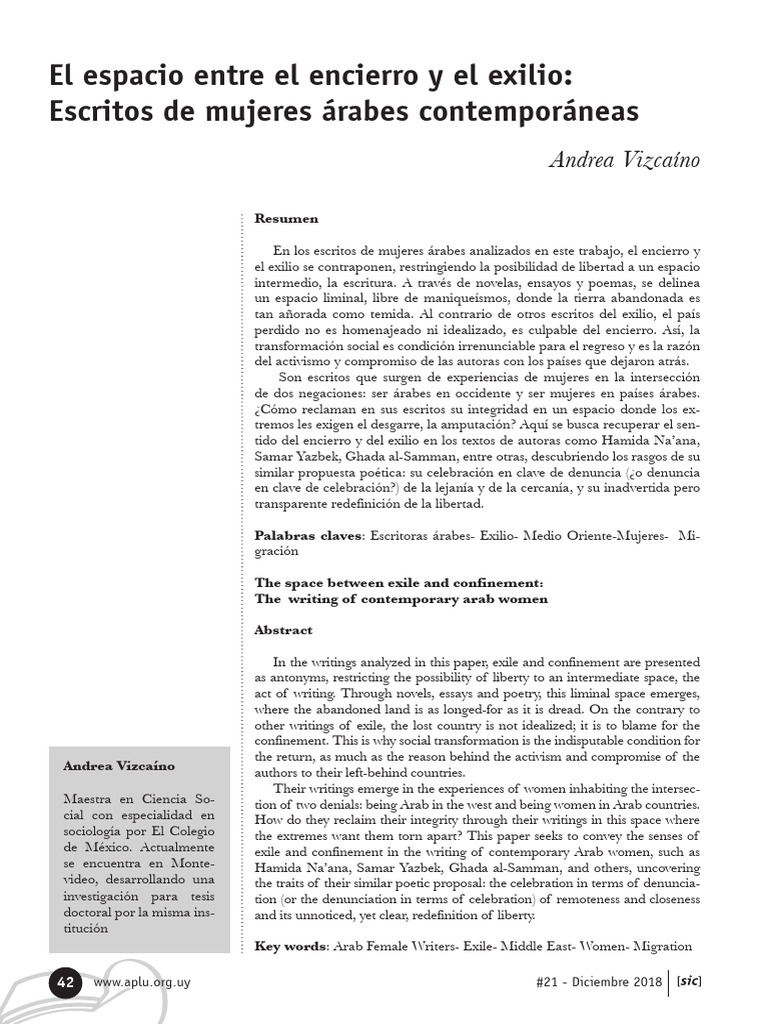 El espacio entre el encierro y el exilio | PDF