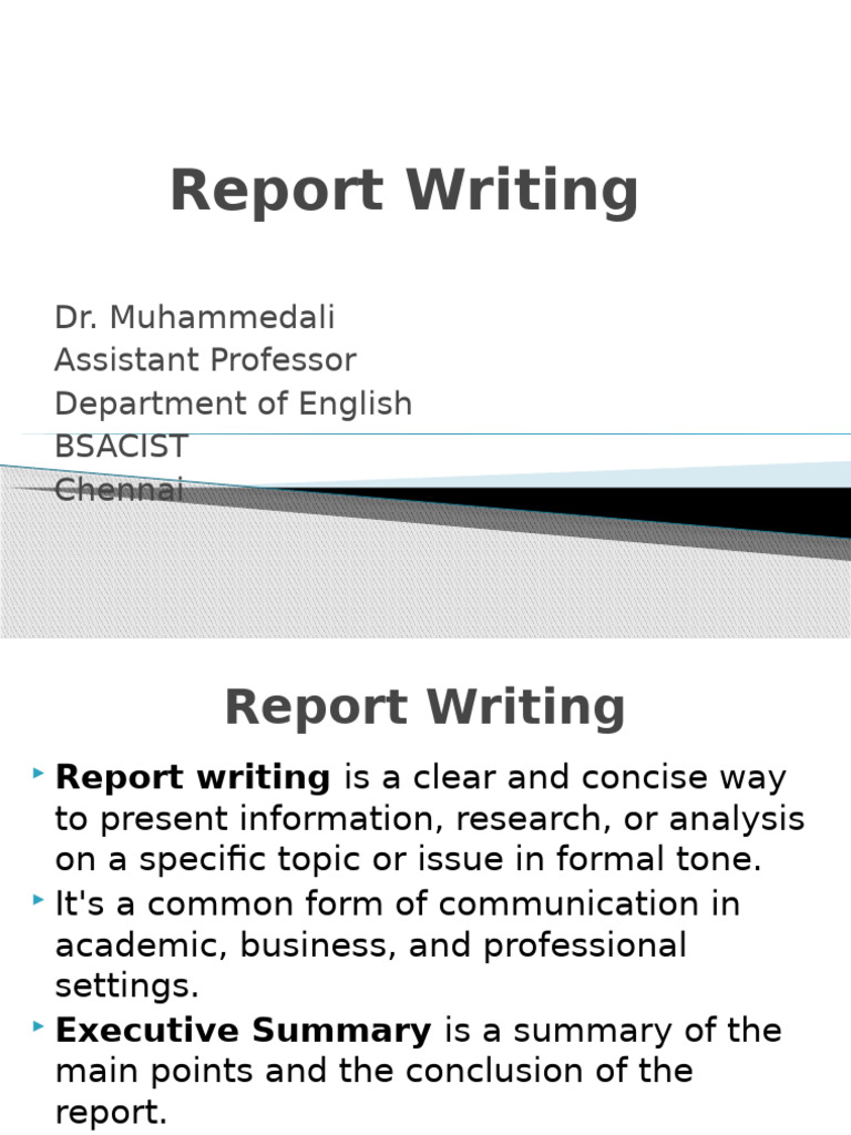 Report Writing | PDF | Information | Cognition