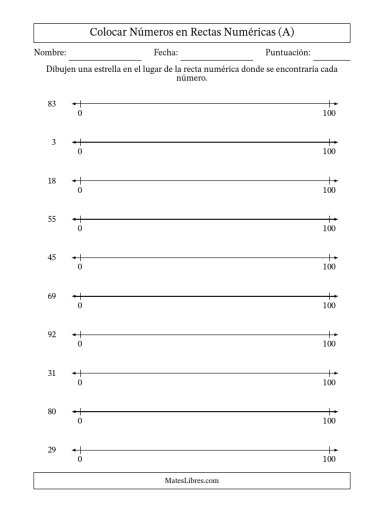 Rectas Numericas Ubicar Numeros Hasta Potdiez02 001.1675877748 | PDF