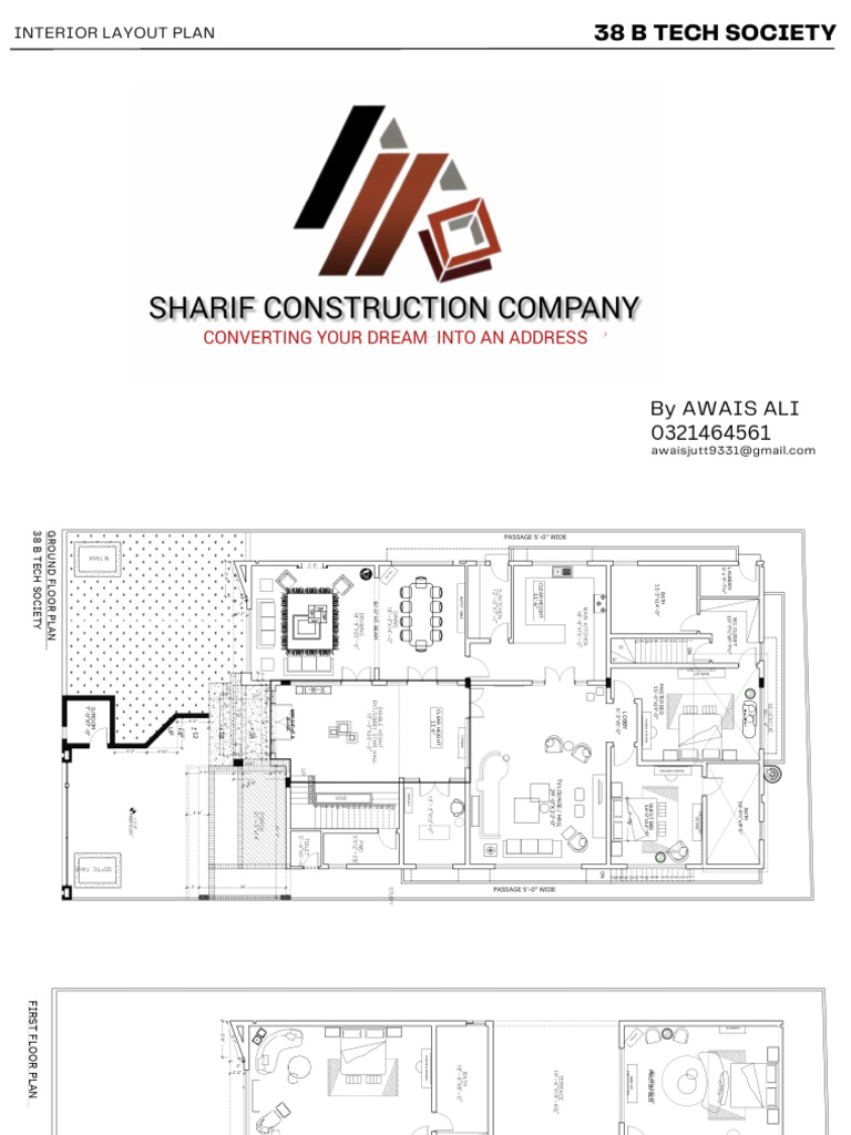 Interior Layout Plan for 38 B Tech Society | PDF