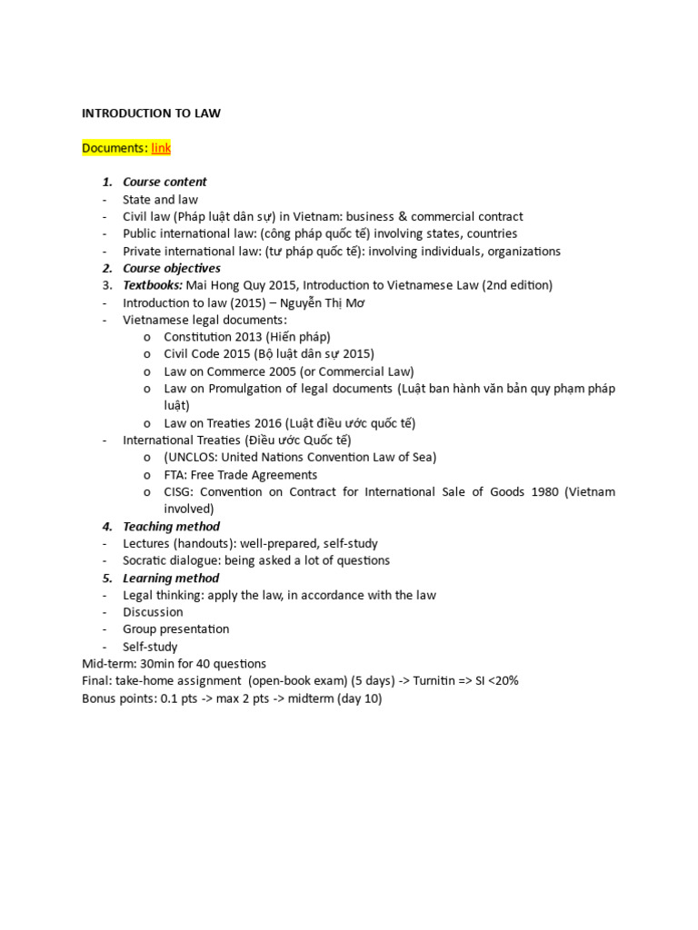 INTRODUCTION TO LAW.docx - Google Tài liệu | PDF | Justice | Crime ...