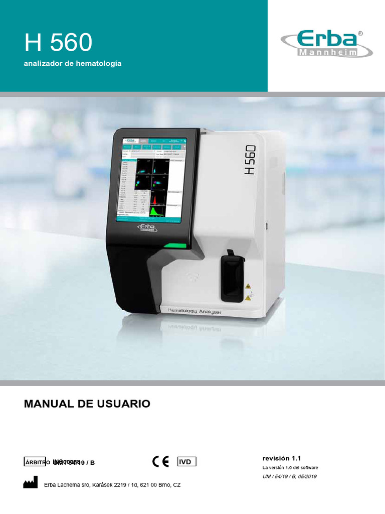 H560 - Manual Erba Analizador Esp | PDF | Software | Calibración