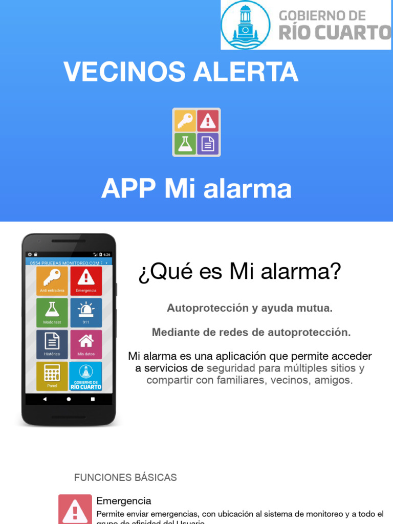 App de Seguridad Vecinal Mi Alarma | PDF | Informática | Telecomunicaciones