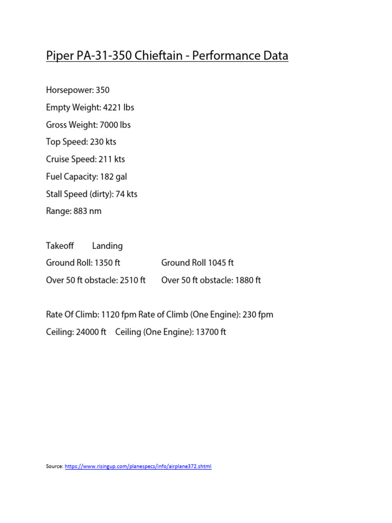 Piper Navajo Chieftain | PDF