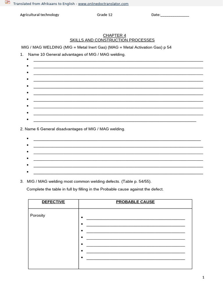 Gr 12 Chapter 4 Eng | PDF | Welding | Construction