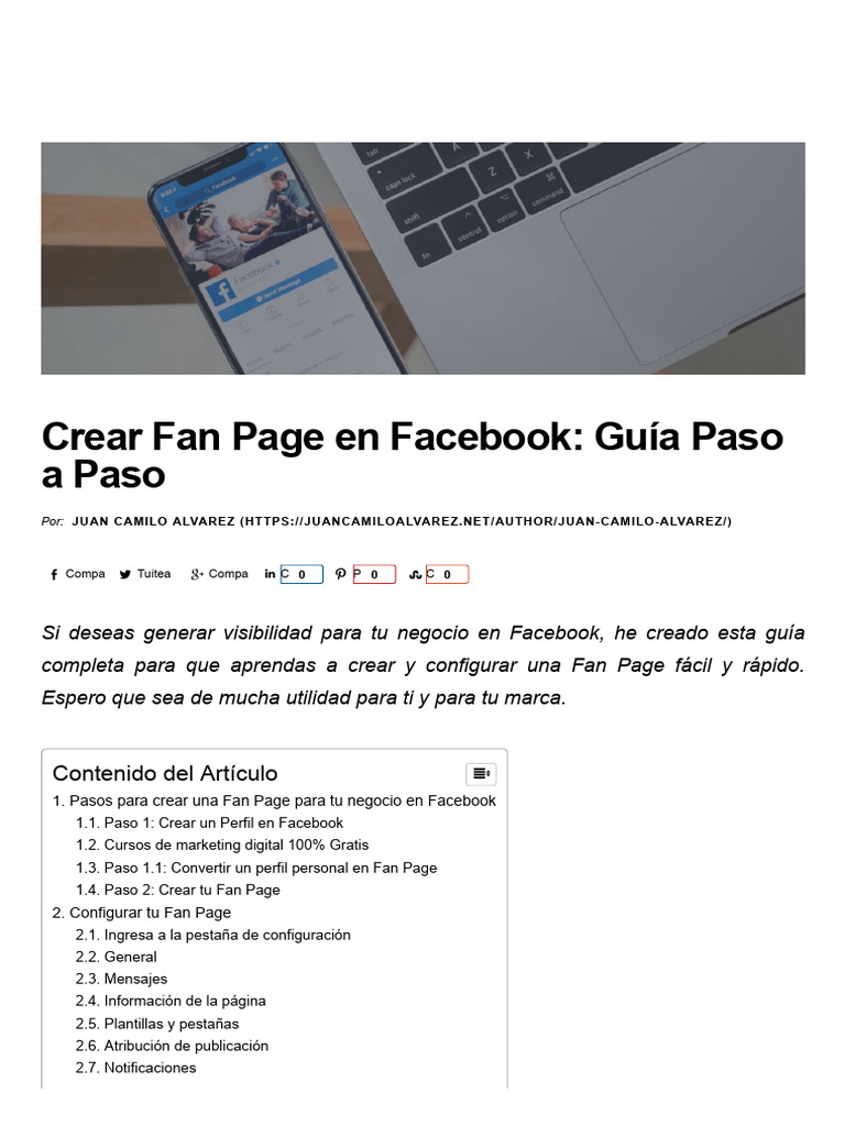 2cómo CREAR Una FAN PAGE en Facebook - Guía Completa (2020) | PDF | Facebook | Chat en linea