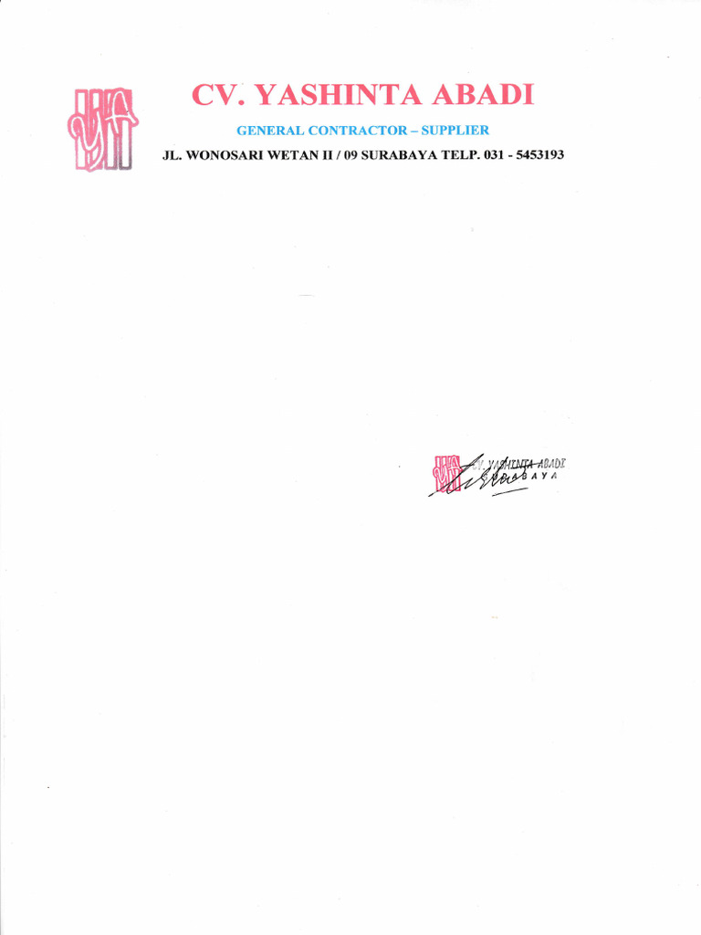 Kop Yashinta Ttd+stempel | PDF