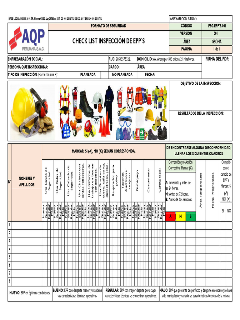 1 Check List Epp S | PDF
