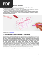 Florituras en Lettering: Guía Práctica | PDF