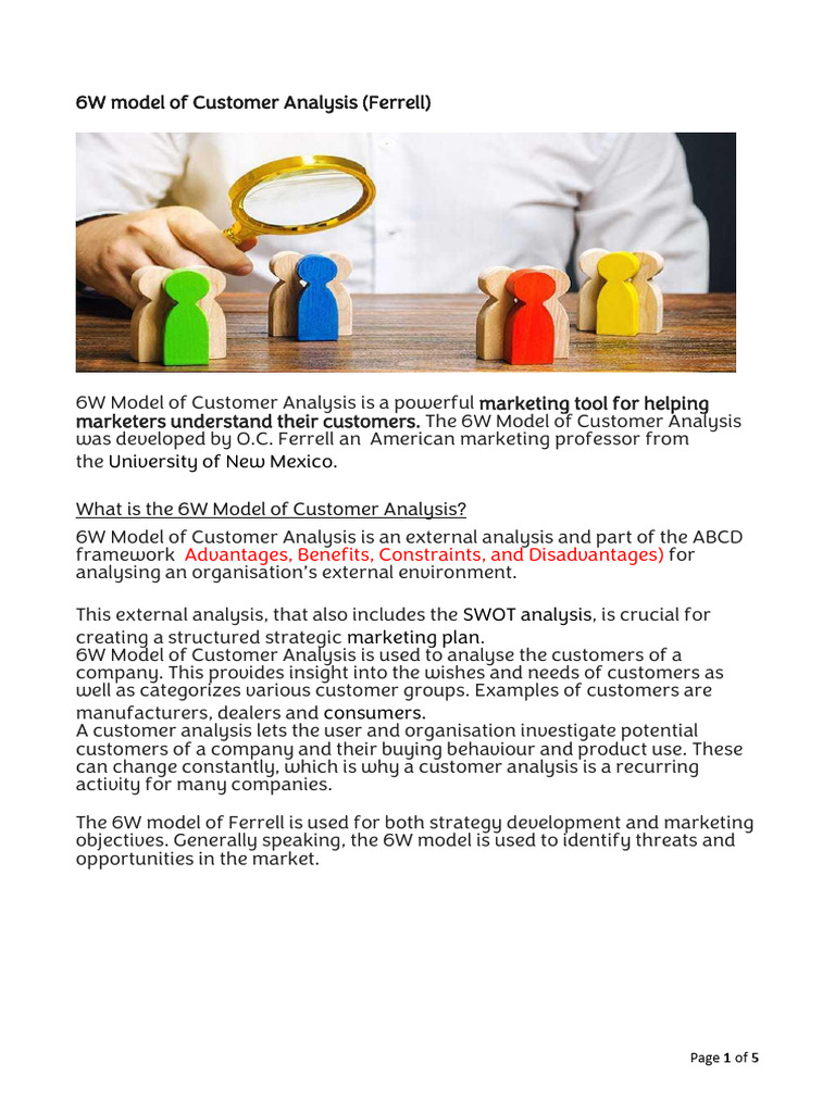 6W Model of Customer Analysis Overview | PDF | Market Segmentation ...