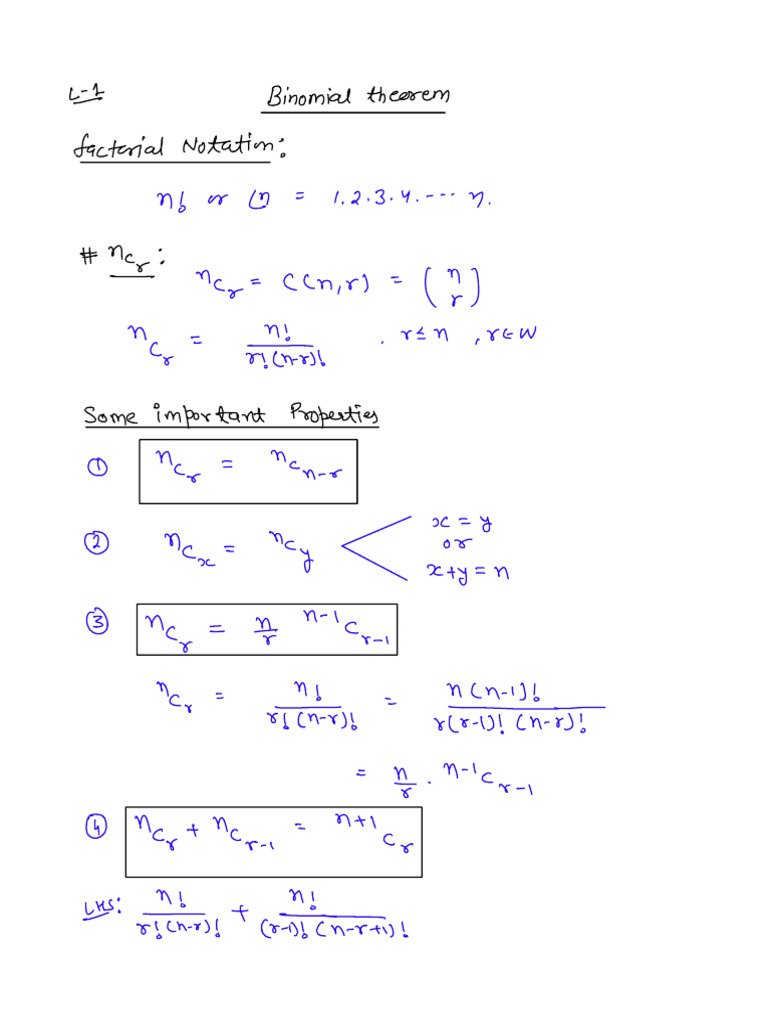 Binomial Theorem | PDF | Number Theory