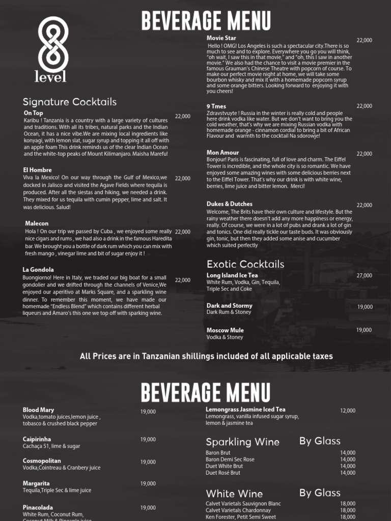 DARHR-Level-8-menu | PDF | Hamburgers | Drink