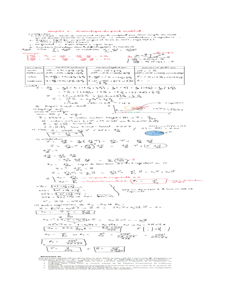 Chap1 Cinématique | PDF