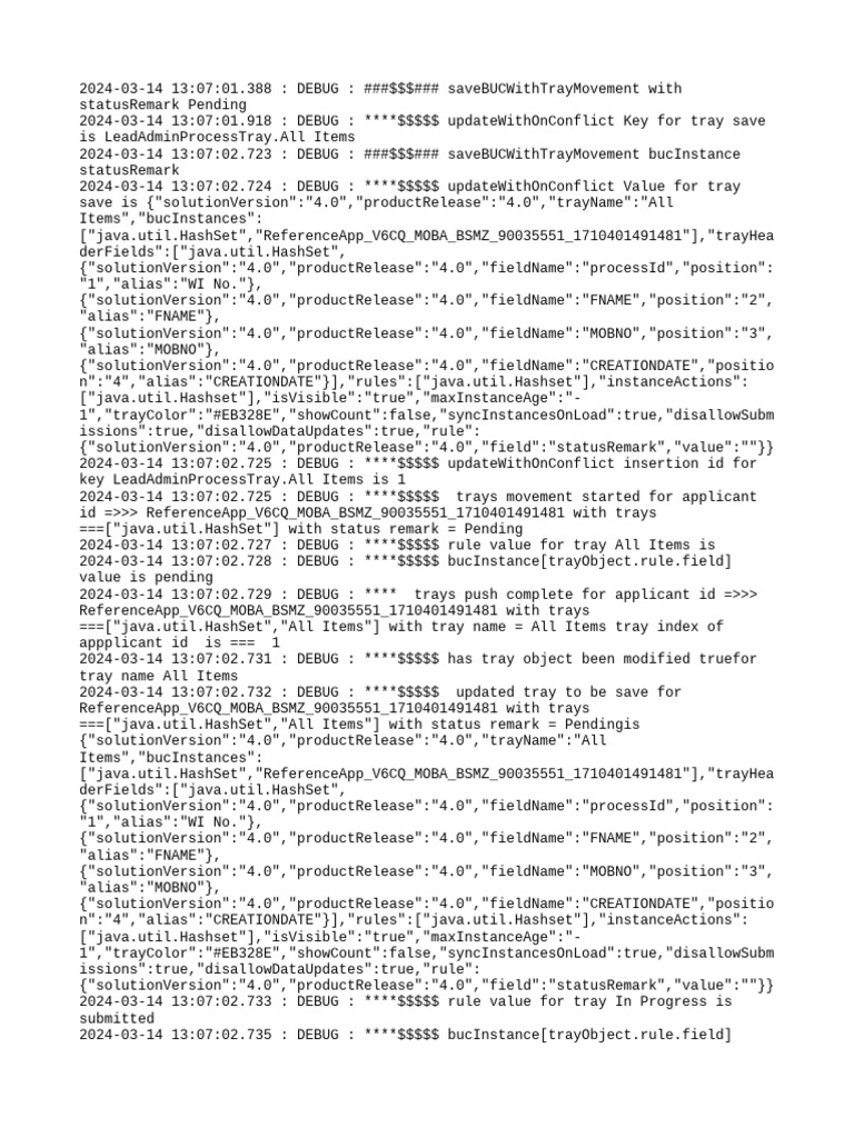 logs | PDF | Computer Data | Data Management