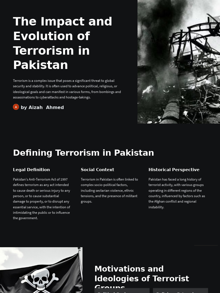 Terrorism's Evolution in Pakistan | PDF | Man Made Disasters | Crimes