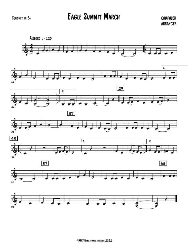 Eagle Summit March Clarinet in BB | PDF