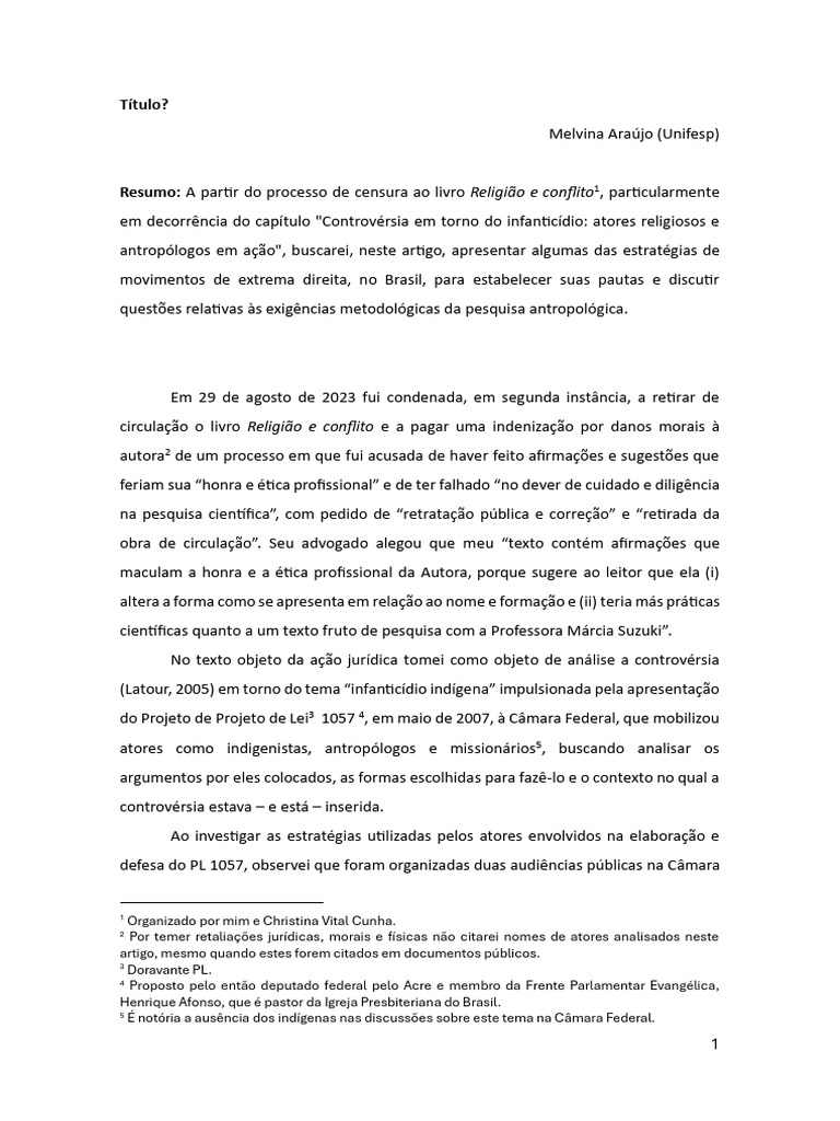 Artigo Melvina Araújo | PDF | Antropologia | Science