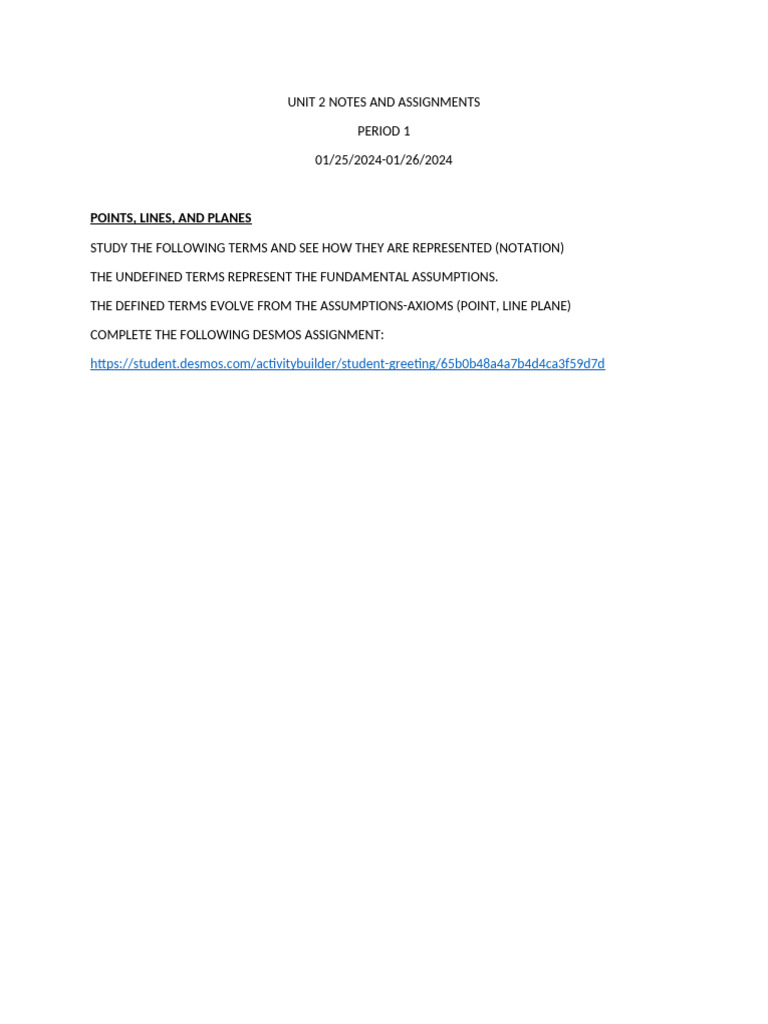 Unit 2 Notes and Assignmentsp1-2 | PDF