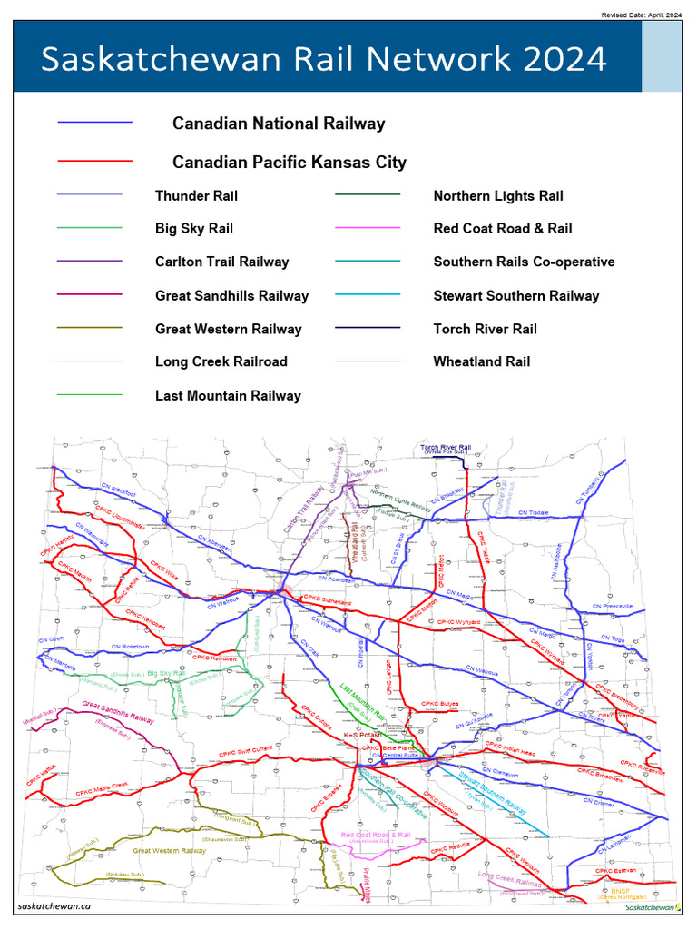 Saskatchewan Railway Network | PDF | Railway Companies | Rail Transport