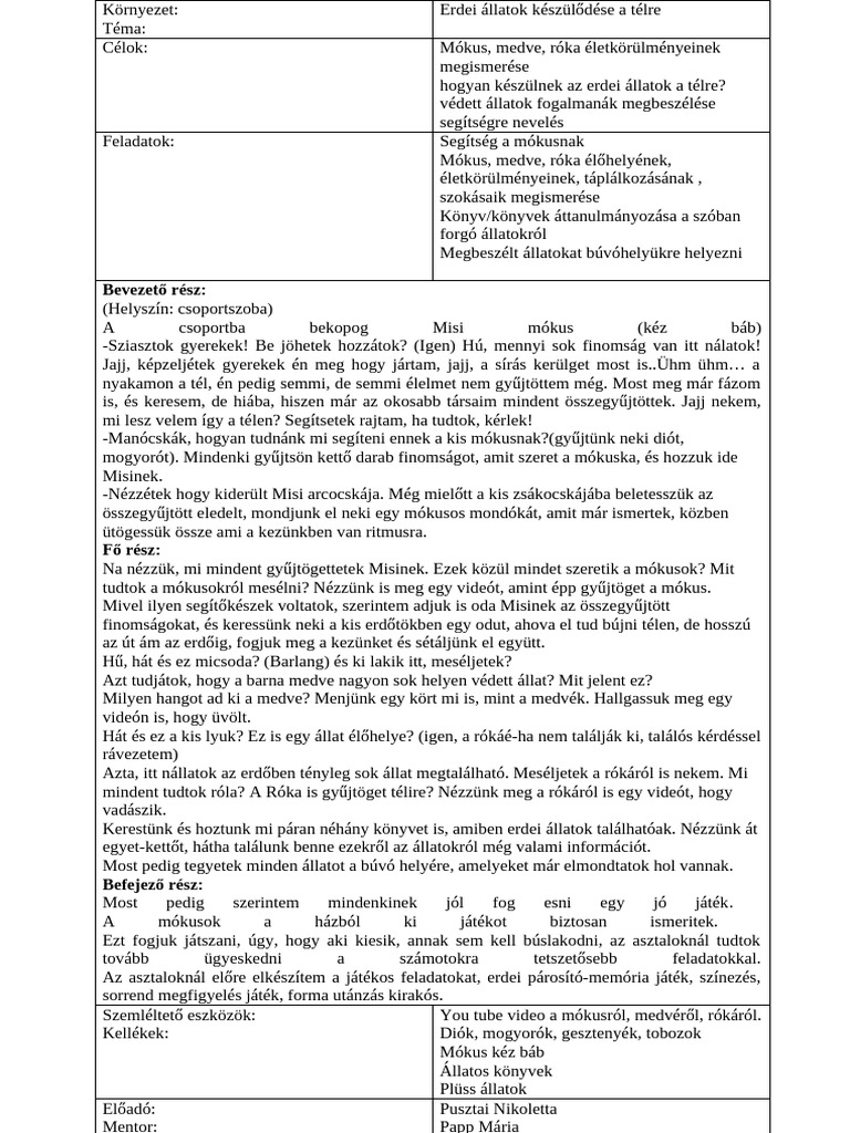 Erdei Állatok | PDF