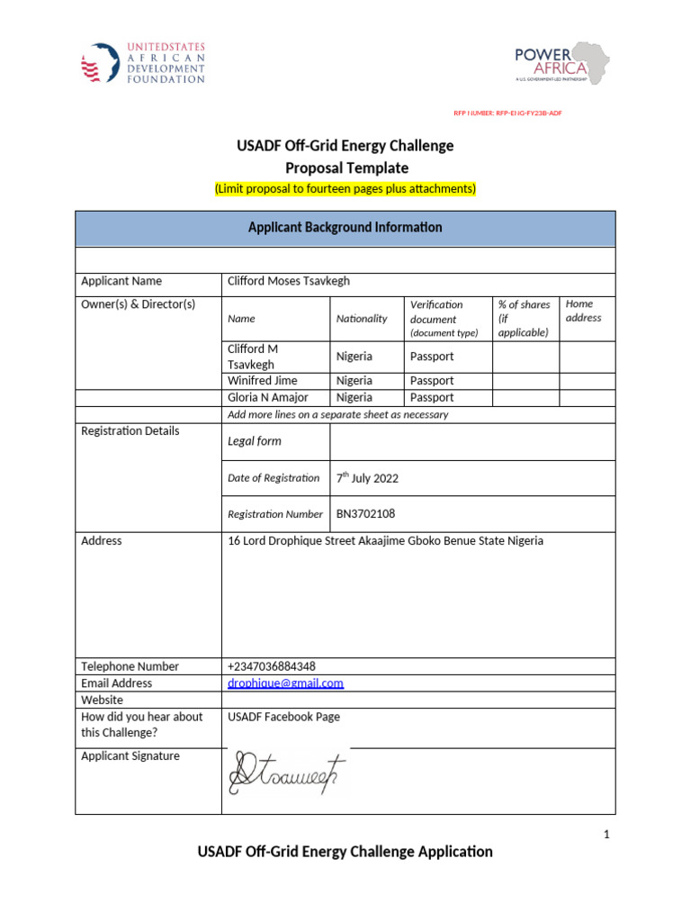 USADF Off-Grid Energy Challenge Application FY23 2023-01-29 ATA Atsen ...