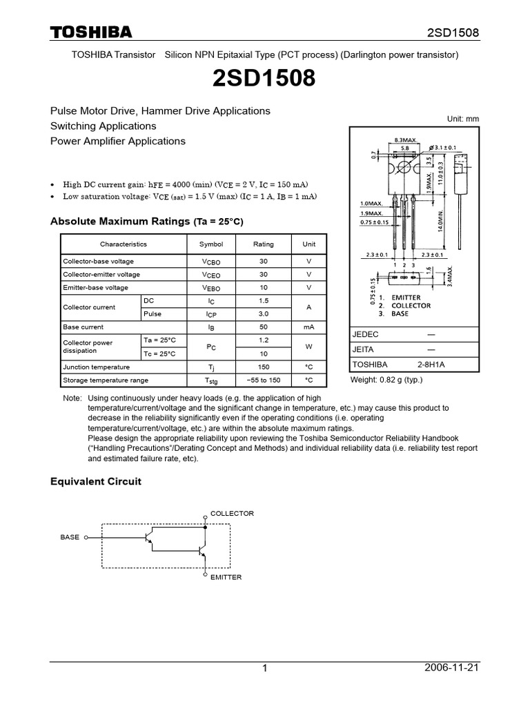 D1508 | PDF | Electrical Components | Electromagnetism