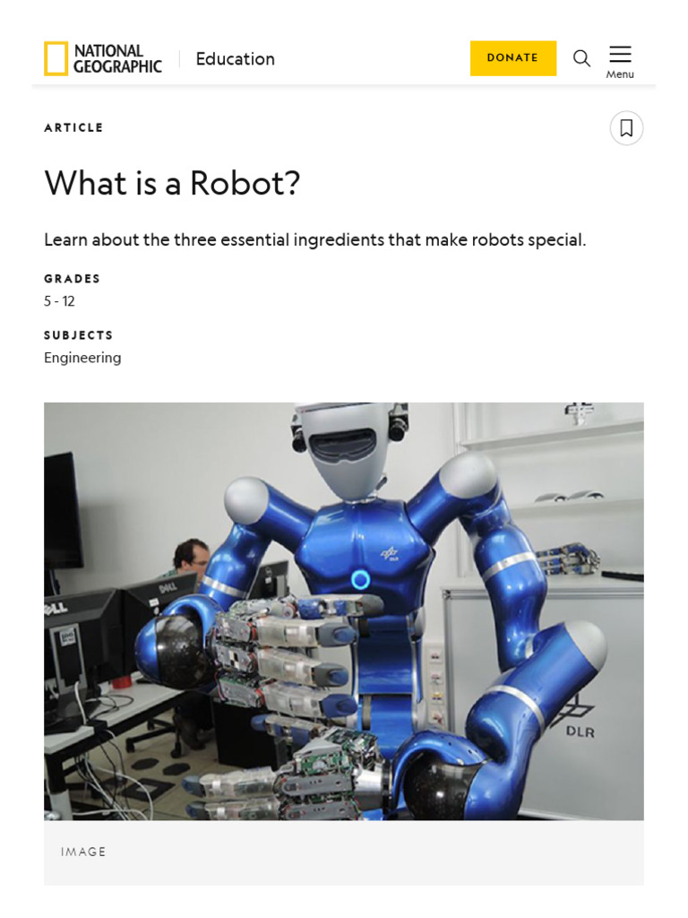 What is a Robot_ | PDF | Robot | Robotics