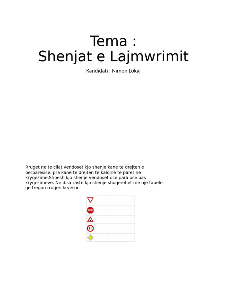 Tema Shenjat e Lajmrimit (Autosaved) | PDF