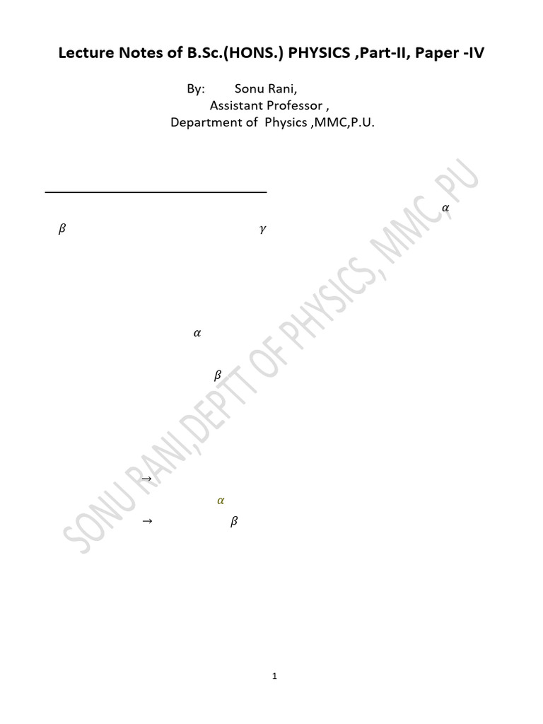 Radioactive-Disintegration-By-Sonu-RaniDeptt.-of-Physics | PDF ...