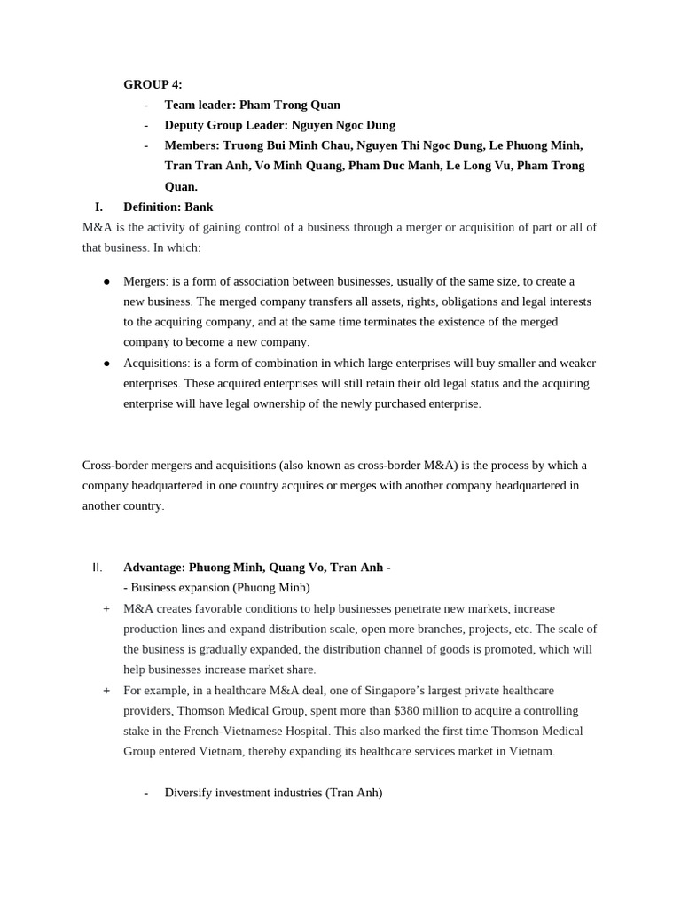 MNC GROUP 4 E ver | PDF | Mergers And Acquisitions | Retail