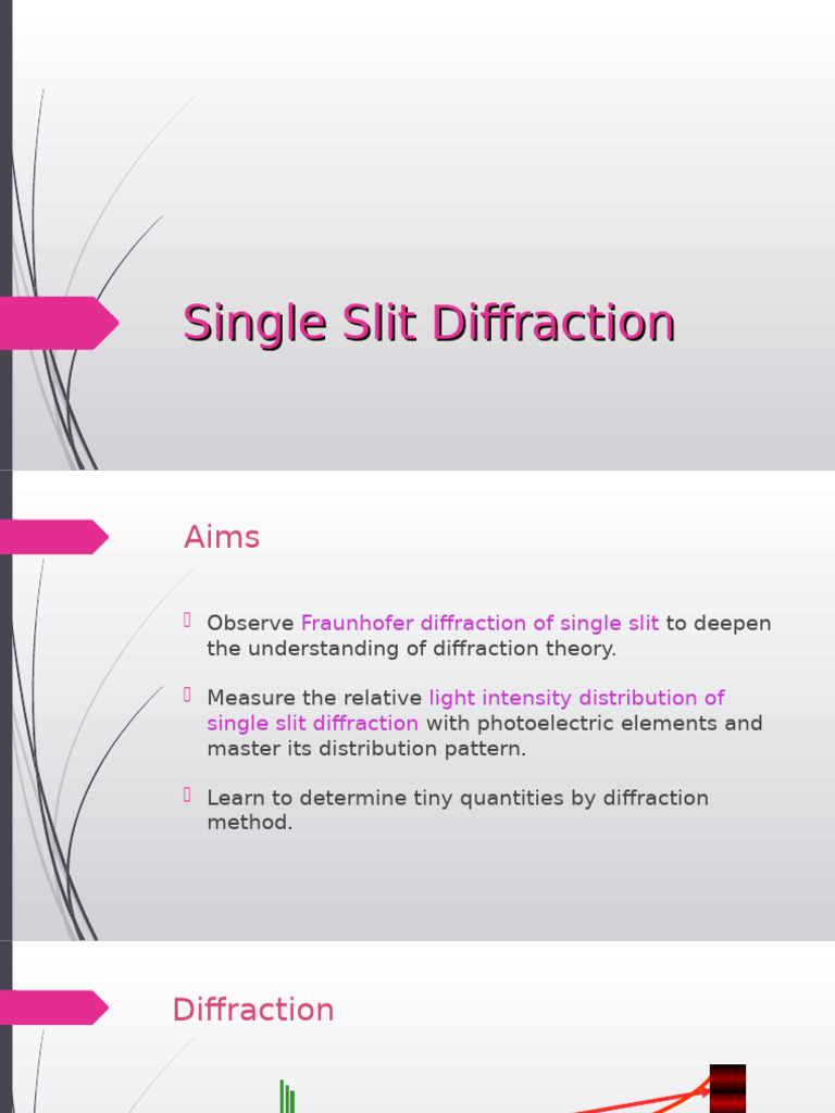 Single Slit Diffraction | PDF