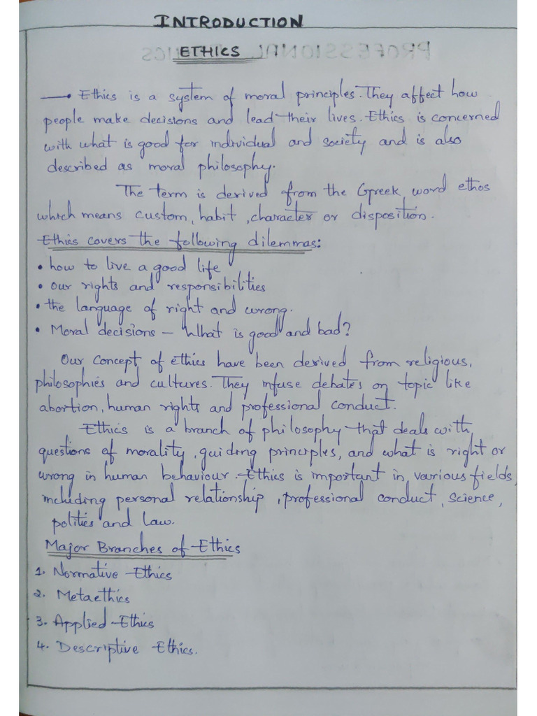 Professional ETHICS | PDF