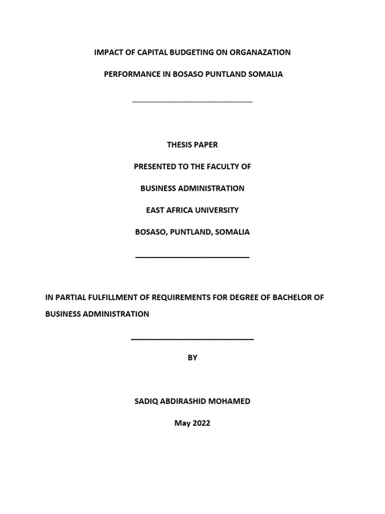 THESIS BOOK SAD | PDF | Modern Portfolio Theory | Net Present Value